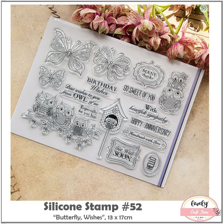 Jual No 52 Transparent Silicone rubber Clear Stamp ~ Stempel Silikon ...