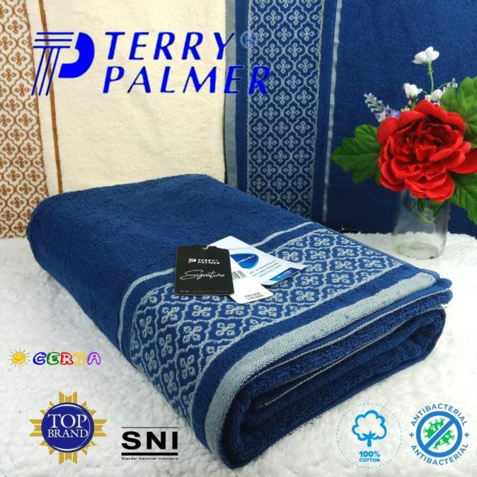 Jual Handuk Mandi Dewasa Terry Palmer Tebal Signature Tyga 70X140 Biru ...