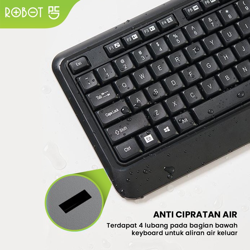Jual Robot Set Combo Keyboard And Mouse Km2600 For Komputer Laptop Original Garansi Resmi 1