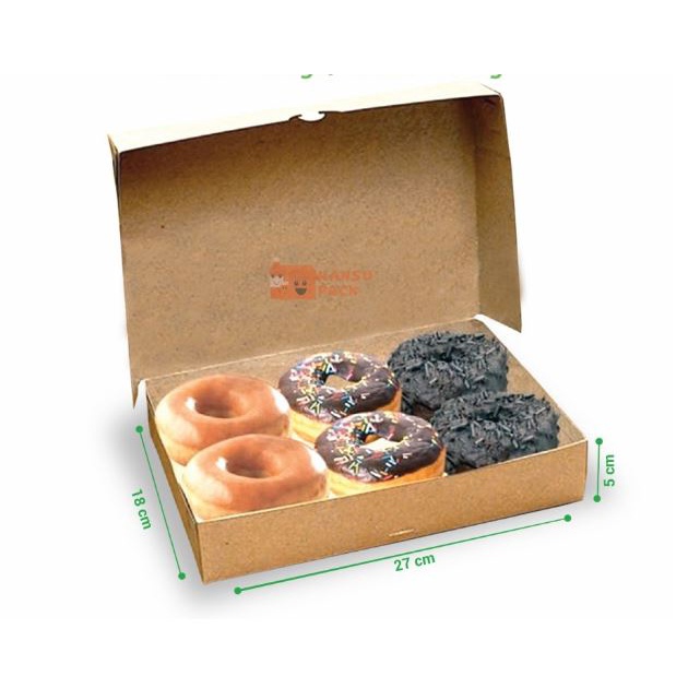 Jual Kotak Box Donat isi 6 Laminasi ukuran 27x18x5 cm Ketebalan 290 gsm ...