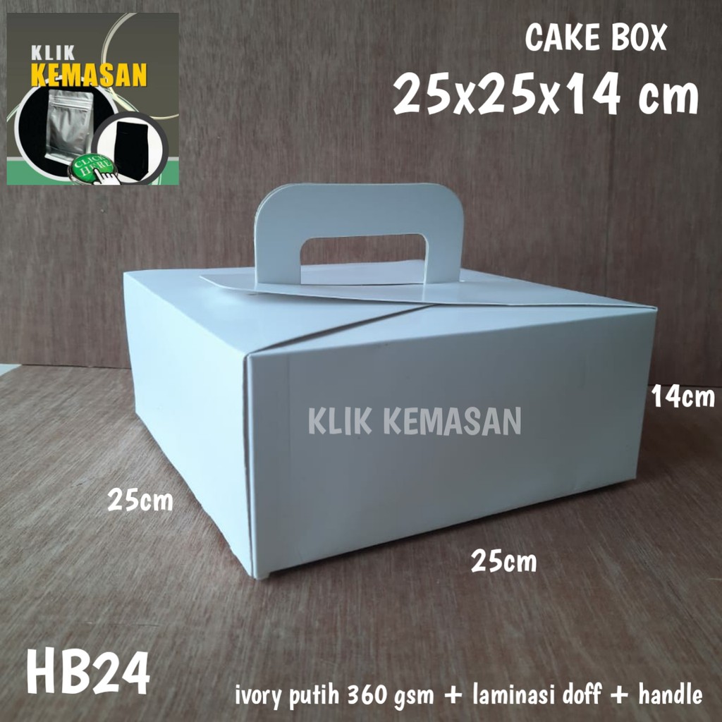 Jual box kotak kue 25x25cm hb24 | kardus pizza parcel dus cakebox nasi ...