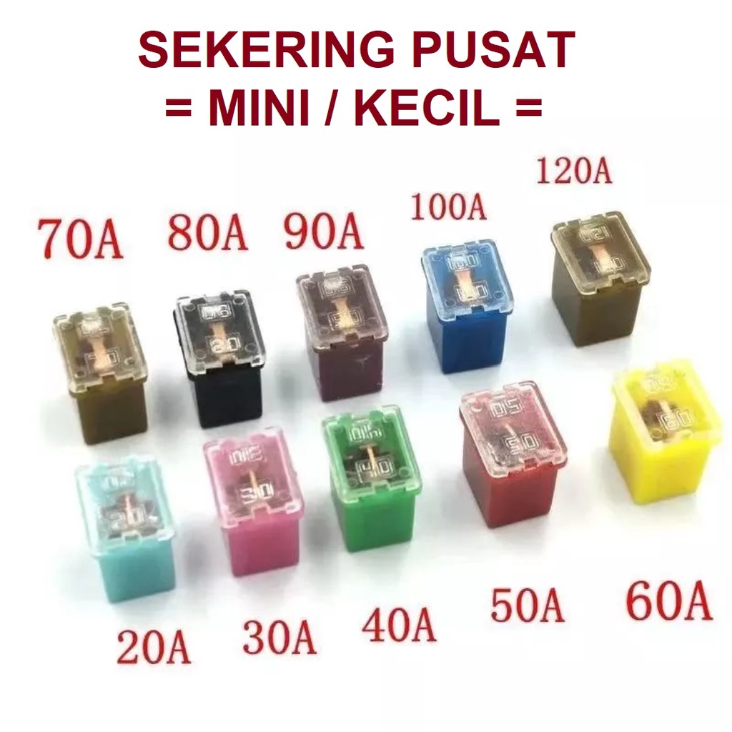 Jual Sekring Sekering Fuse Central Pusat Kotak Mini Kecil Pendek 20 A ...