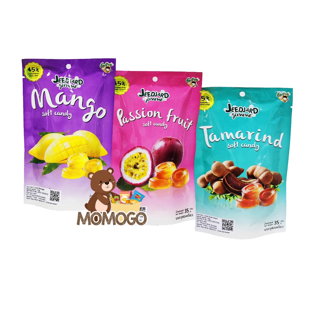 Jual JEEDJARD GIMME PASSION FRUIT / TAMARIND/ MANGO SOFT CANDY/PERMEN ...