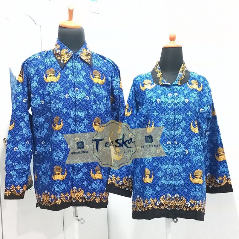 Jual READY BISA KIRIM SAMEDAY / INSTAN Seragam PNS Pria dan Wanita Baju Batik KORPRI Motif baru ...
