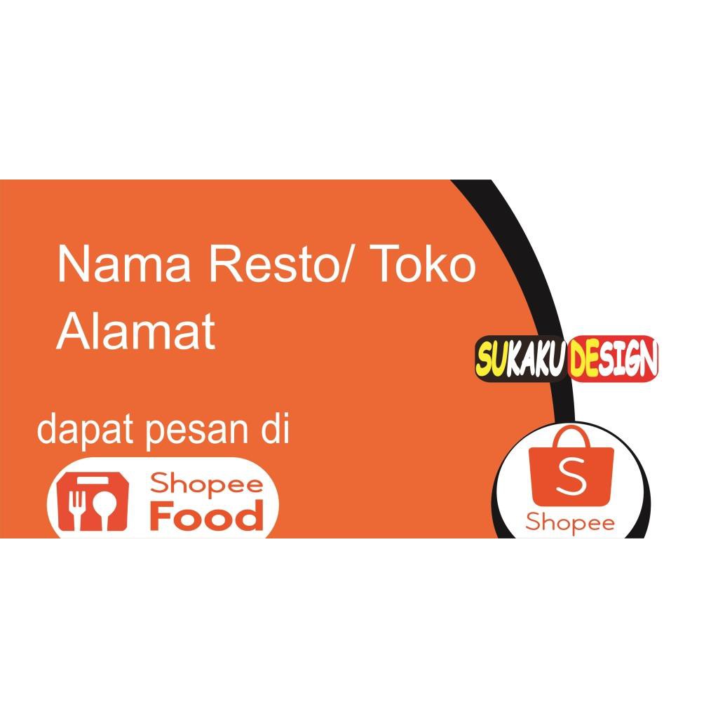Jual Banner Shopee Food untuk resto kamu Free Tambah Tulisan / bisa COD ...