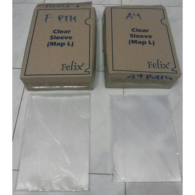 Jual Map L / Clear Sleeve Felix Plastik Putih Bening A4 / F4 - A Empat ...