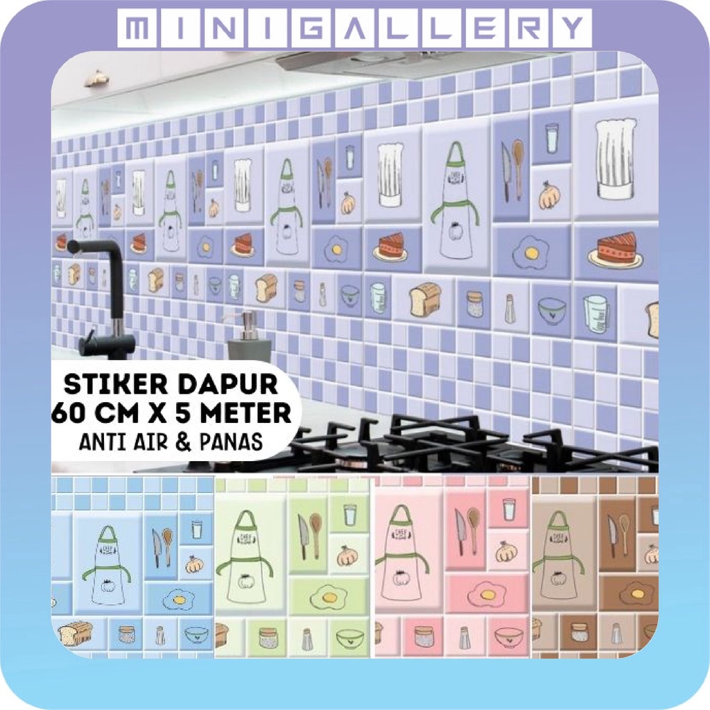 Jual Wall Sticker Dapur Anti Air / Sticker Dinding Minyak 60Cm x 5M ...