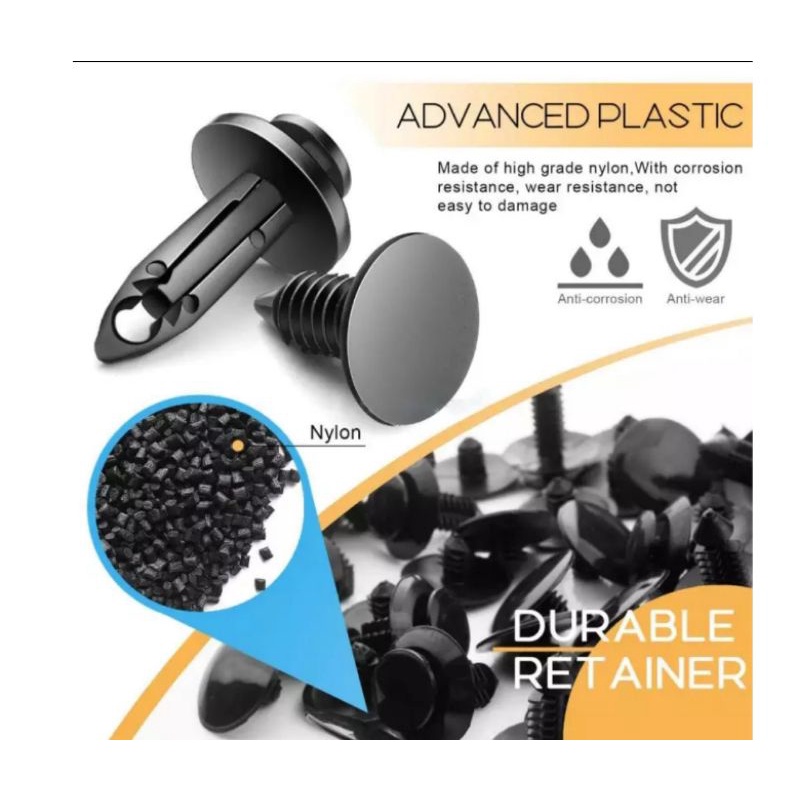 Jual Nova baut paku plastik mobil 310 pc biji klip clip pengencang ...