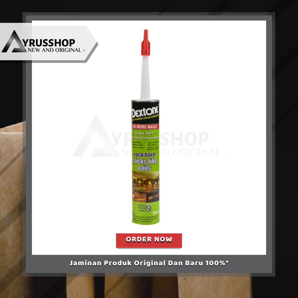 Jual Lem Perekat Kayu Panel/Partisi Pengganti Paku/Sekrup DEXTONE No ...