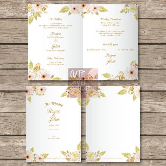 Jual undangan pernikahan kartu undangan wedding invitation card kode ...