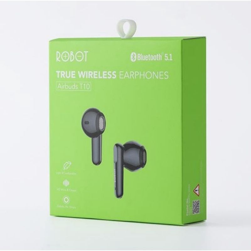 Jual ROBOT T10 EARBUDS IPX4 BLUETOOTH 5.1 SEMI-IN-EAR WIRELESS AIRBUDS ...