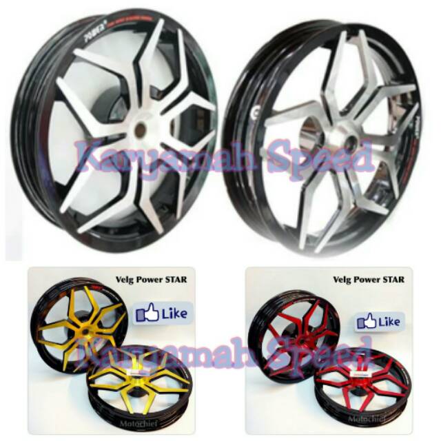 Jual Velg POWER Vario - Beat - Scoopy - Spacy Type Star Metalic ...