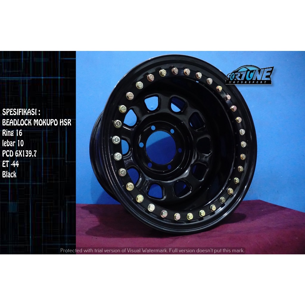 Jual VELG MOBIL TRITON STRADA HILUX DOUBLE CABIN TIPE BEADLOCK MOKUPO RING 16 PCD 6X139,7 ET-44 ...