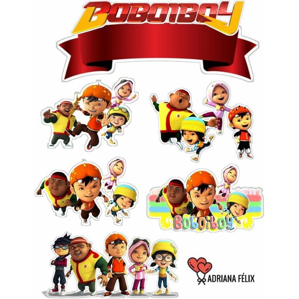 Jual Topper cake kue BoBoiboy bobo boy free custom nama dan ucapan ...