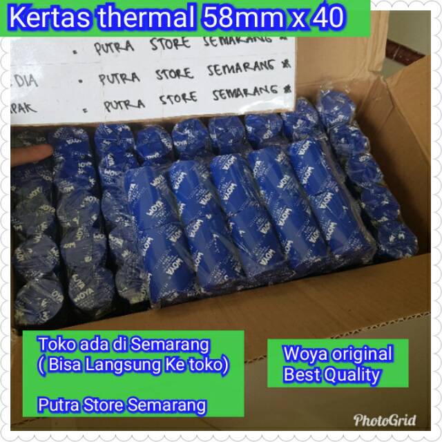 Jual Kertas Thermal 58x40 Woya Harga 10 Roll Kertas Printer thermal ...