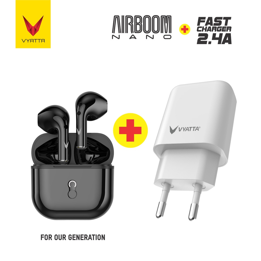 Jual VYATTA AIRBOOM NANO TWS BLUETOOTH HEADSET EARPHONE SUPER MINI ...