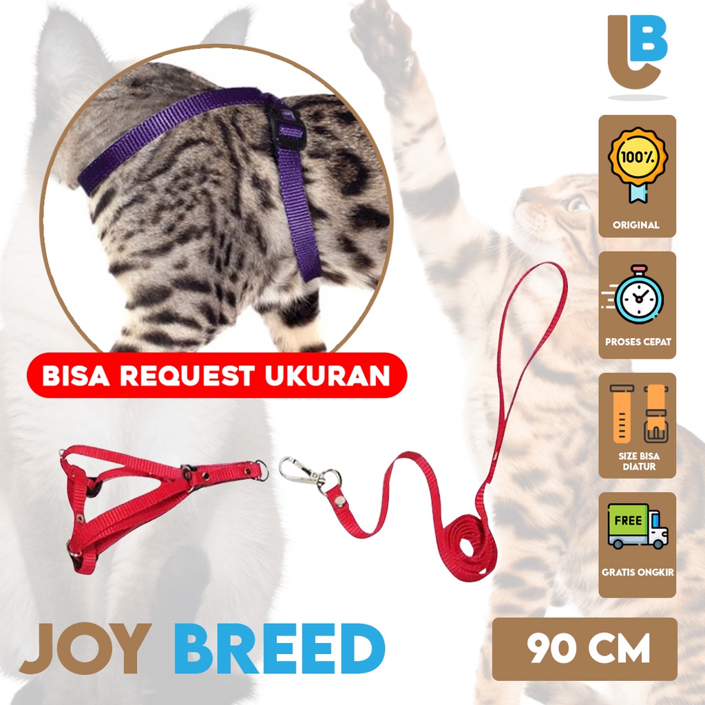 Jual TALI TUNTUN KUCING HARNESS KUCING MODEL Y PANJANG TALI 90CM ...