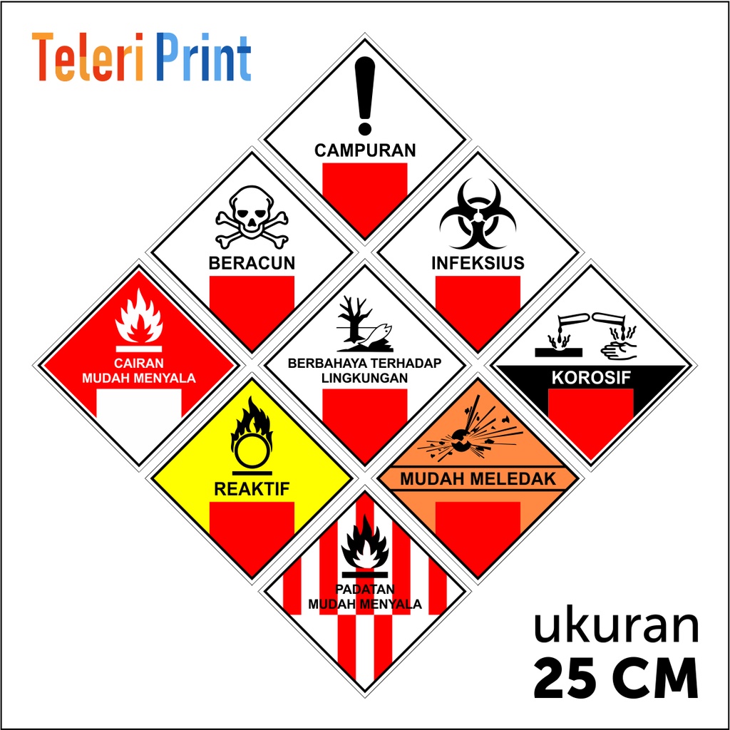 Jual Stiker Limbah B3 KOROSIF ukuran 25 cm | Shopee Indonesia