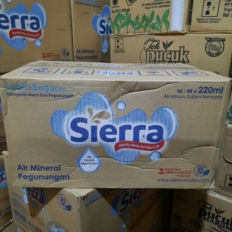 Jual SIERRA AIR MINERAL 220ML 1 DUS ISI 48 CUP | Shopee Indonesia