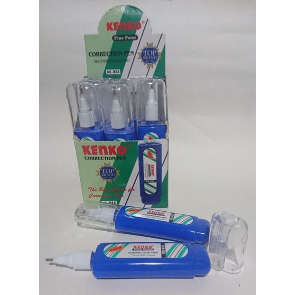 Jual Correction Pen Kenko Tipe X Cair Biru Panjang Mata Besi | Shopee ...