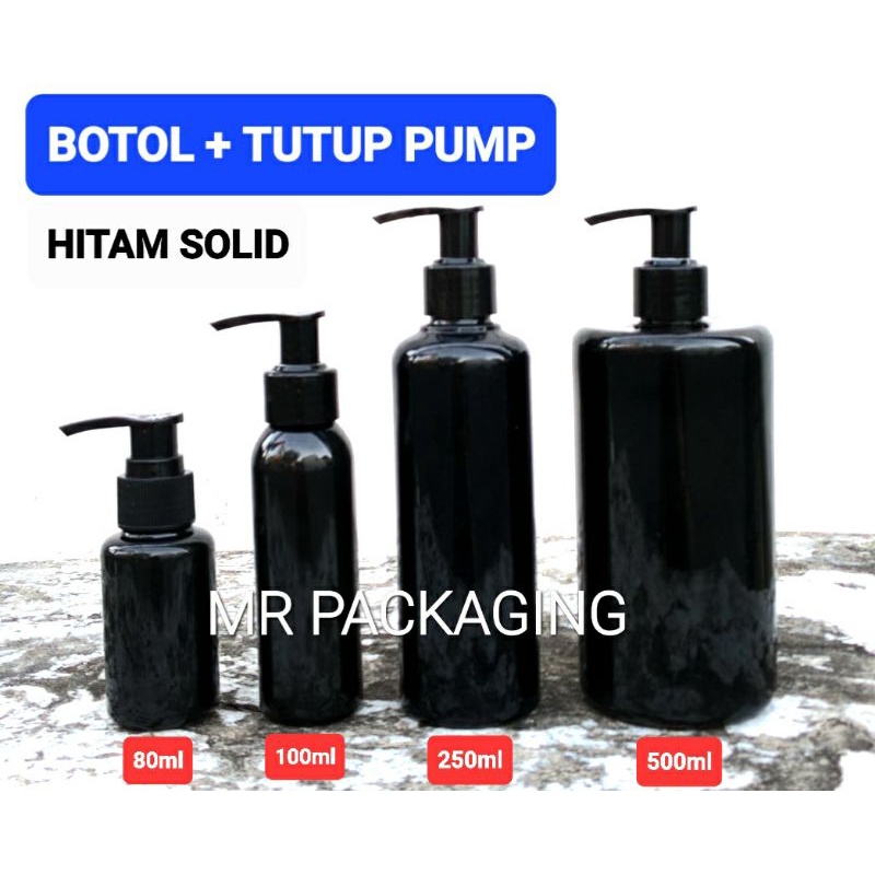 Jual Botol PUMP HITAM Botol Hitam Lotion | Botol Pencet Tekan Black ...