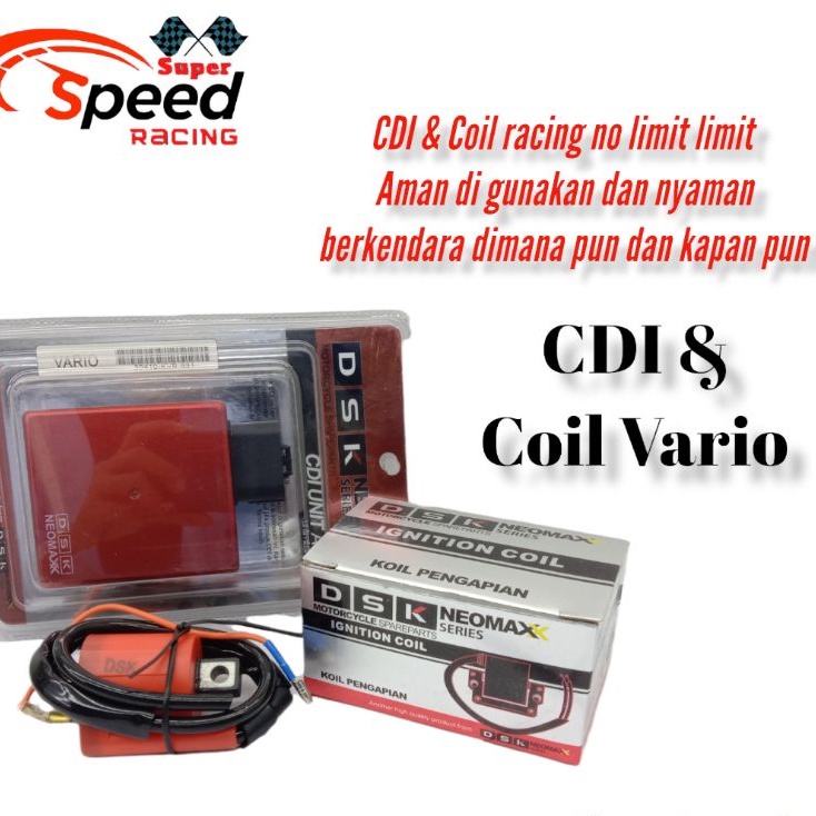 Jual CDI DSK DAN COIL RACING DSK HONDA VARIO SUPER SPEED RACING ...