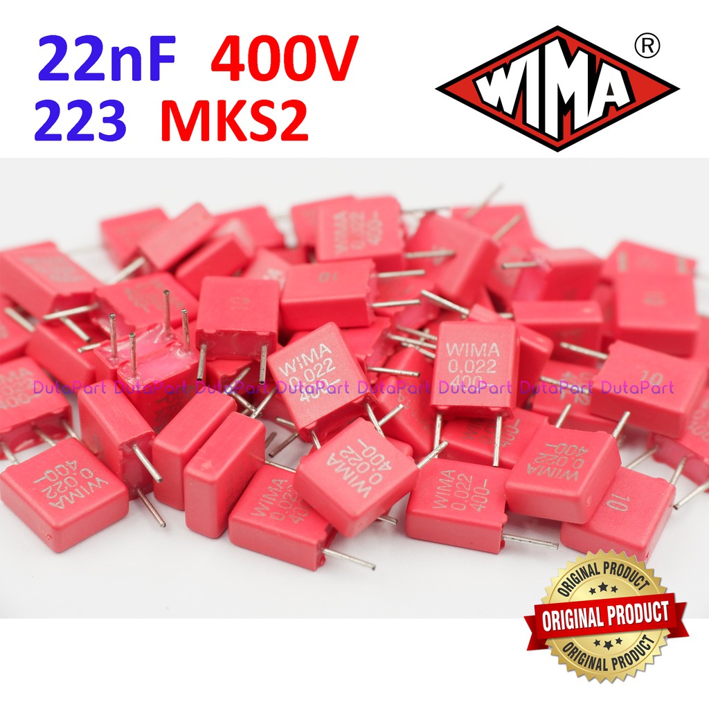 Jual 400V 22nF 0.022uF 223 MKS2 MKS 2 WIMA Film Capacitor Made In ...
