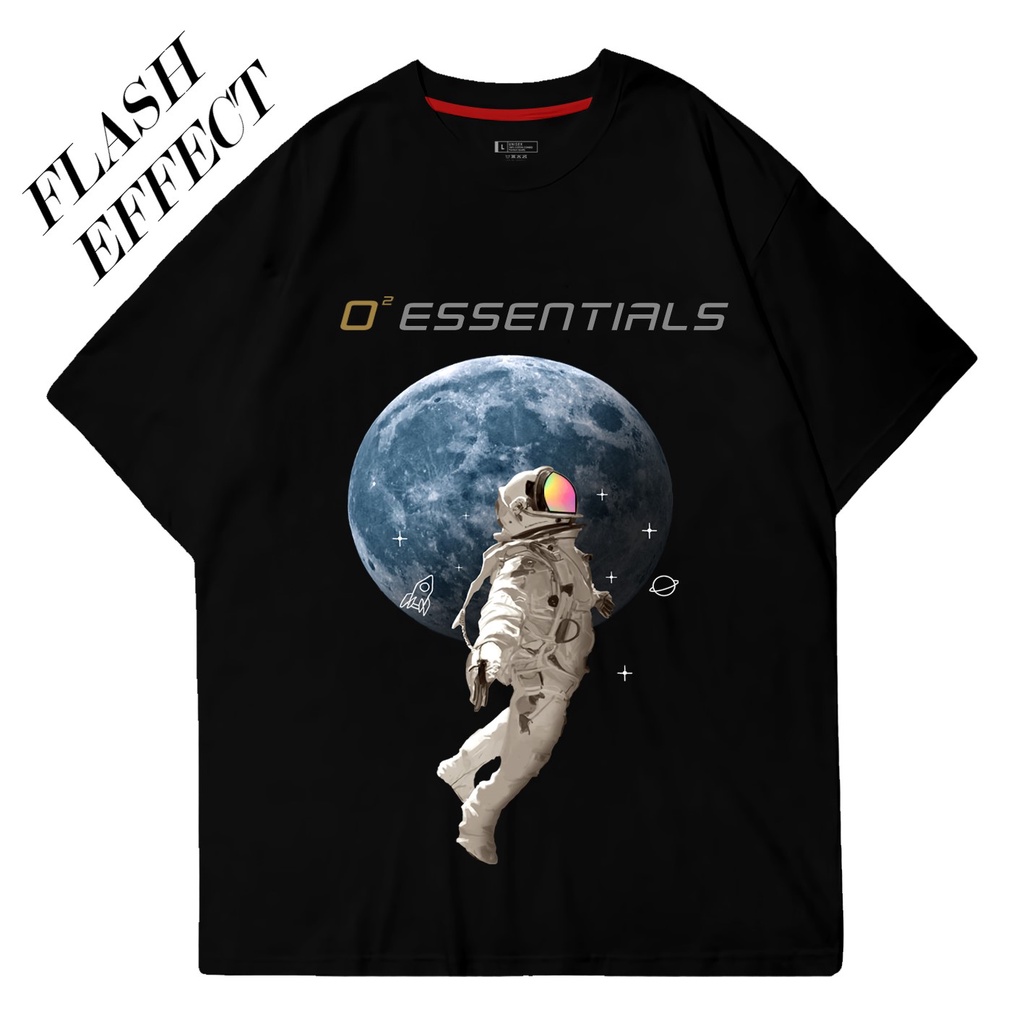 Jual O2 Essentials Kaos Oversize Hitam Premium Pria dan Wanita - Earth ...