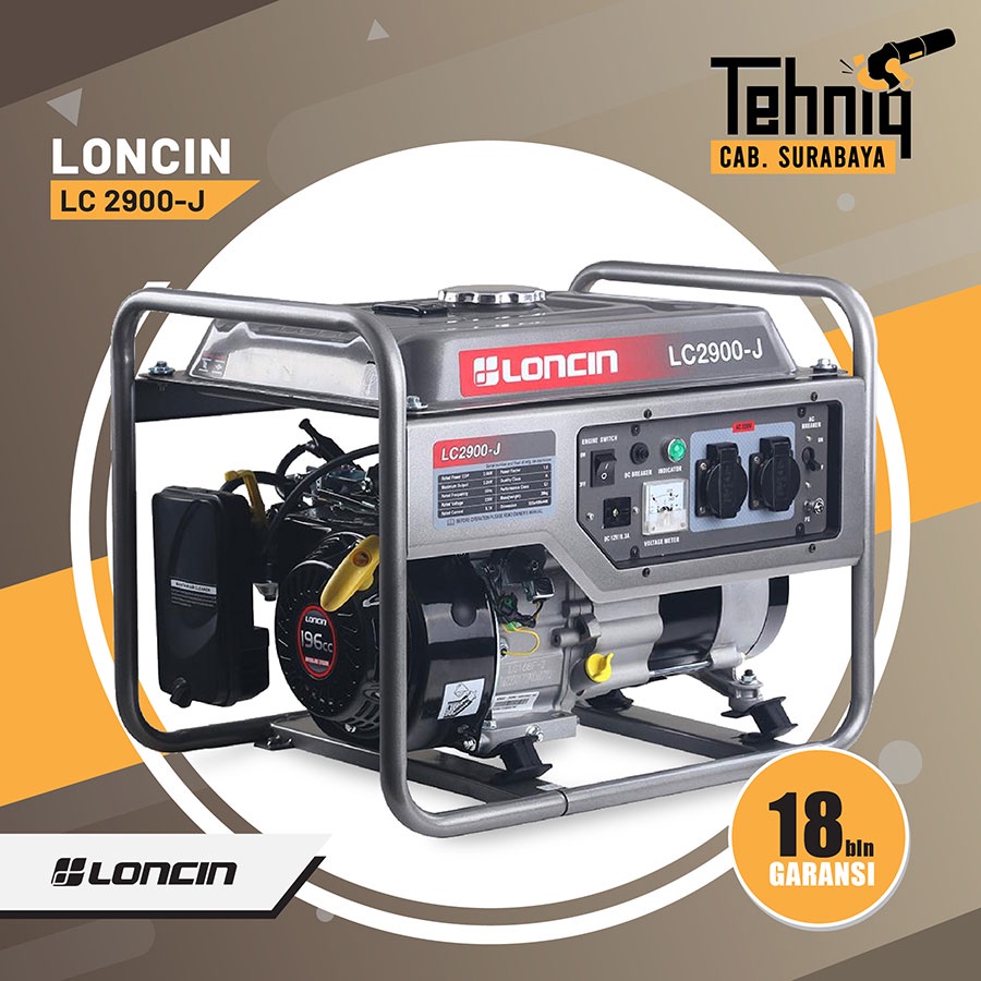 Jual MESIN LONCIN SERIES LC 2900-J 2000WATT GASOLINE GENERATOR PORTABLE ...
