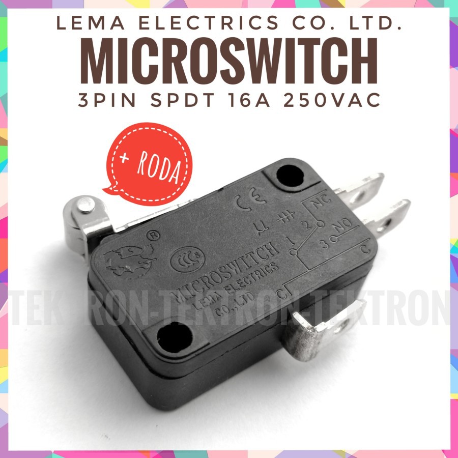 Jual Microswitch Medium 3pin SPDT 16A 250VAC KW7-3-G06 Sedang micro switch | Shopee Indonesia