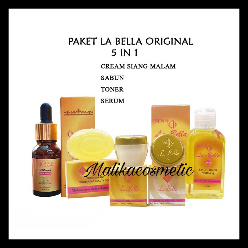 Jual PAKET 5 IN1 CREAM LA BELLA / Paket lengkap Labella gold original ...