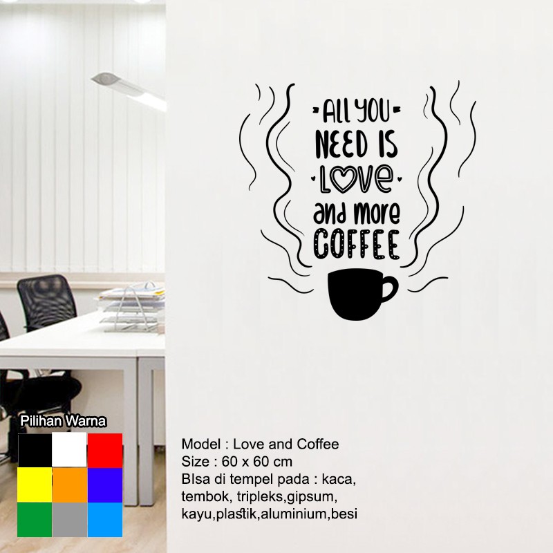 Jual Stiker Kaca Dinding Cafe Kopi Coffee Shop Kafe Resto Cutting ...