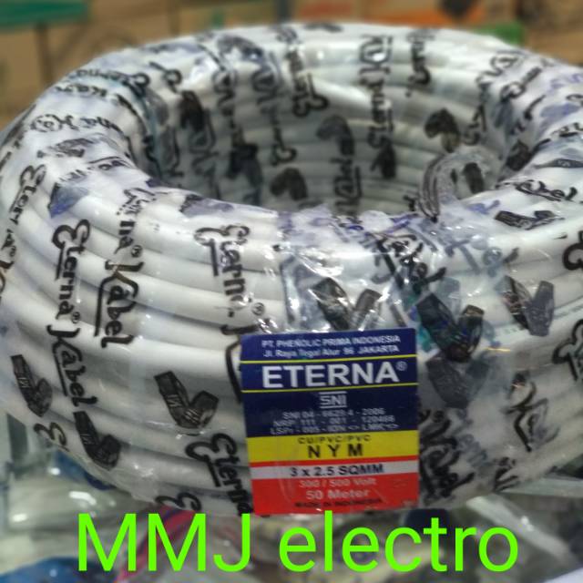 Jual Kabel Eterna - Kabel Listrik Eterna 3x2,5 Nym Harga Per Meter | Shopee Indonesia