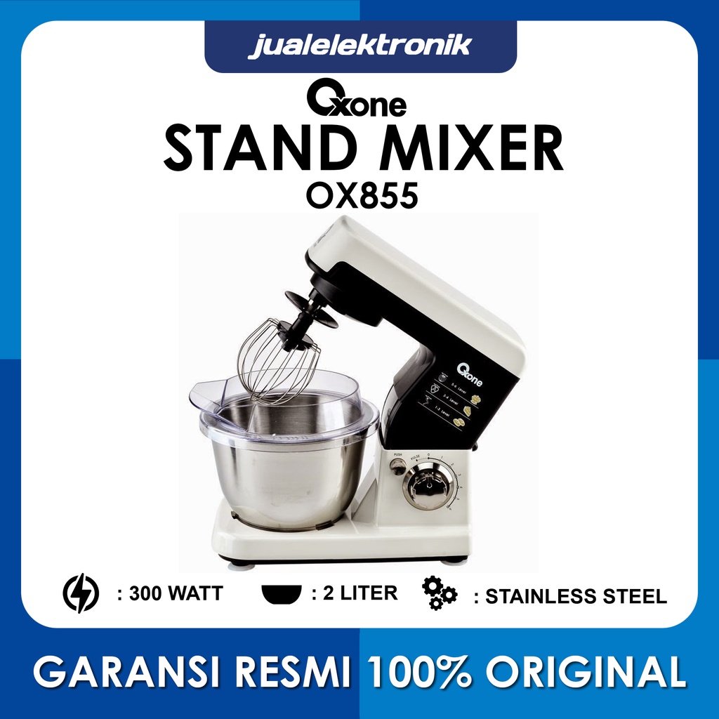 Jual Oxone Stand Mixer – OX855 Pengaduk Pengocok Adonan Roti Kue Baking ...