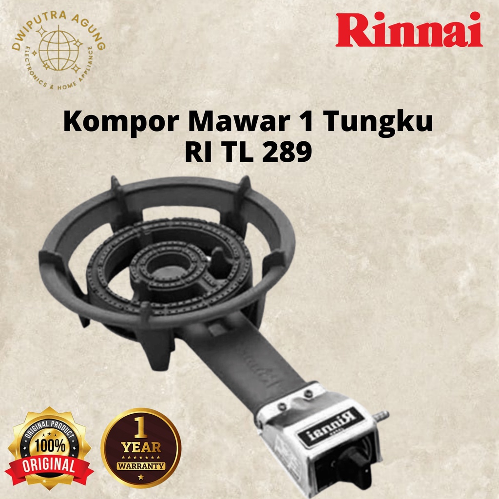 Jual KOMPOR KOMERSIAL 1 TUNGKU RINNAI TL289RI TL 289 RI MAWAR | Shopee ...