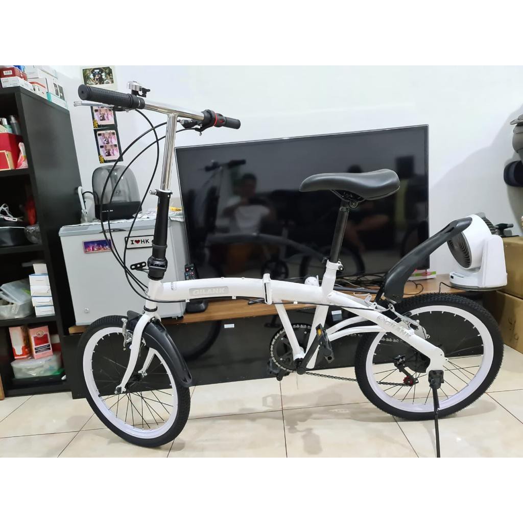 Jual Sepeda lipat 20" Gilank Carbon Steel/Besi Karbon 6 Speed | Shopee ...