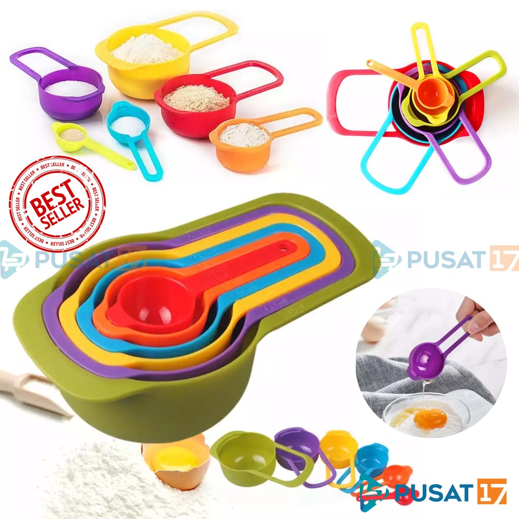 Jual SENDOK TAKAR SET 6 IN 1 / TAKARAN DAPUR / MEASURING SPOONS CUP ...