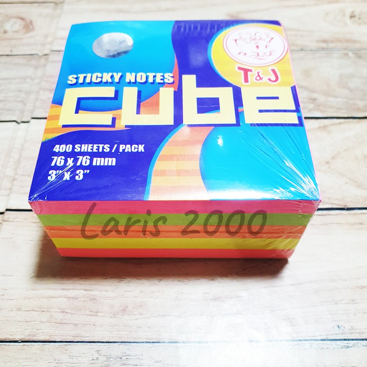 Jual Sticky Notes Cube T&J 76mm (isi 400 lembar) | Shopee Indonesia