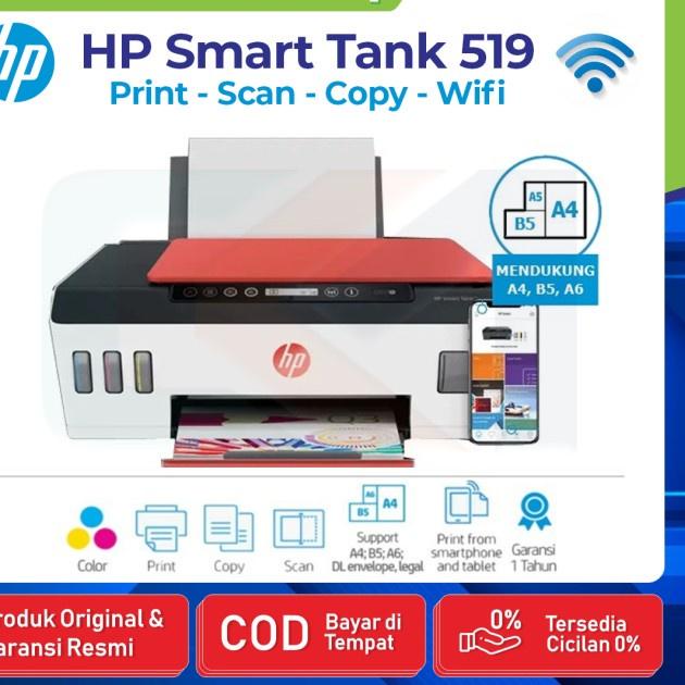 Jual KODE0g0Fu--HP Smart Tank 519 All in One Printer (Print, Scan, Copy ...