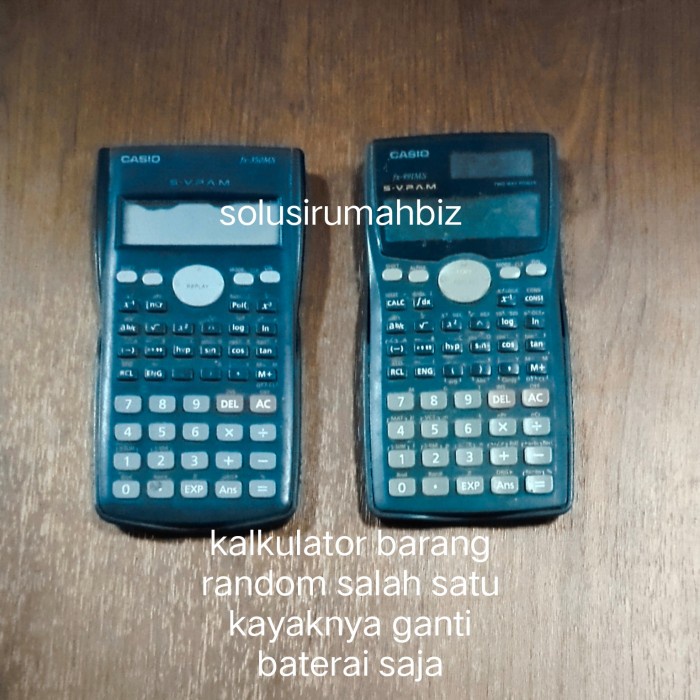 Jual kalkulator casio fx random per 1 pcs calculator bekas second ...
