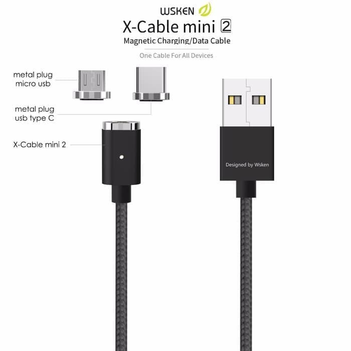 Jual WSKEN X-Cable Mini 2 Magnetic Cable for Micro USB & USB Type C ...