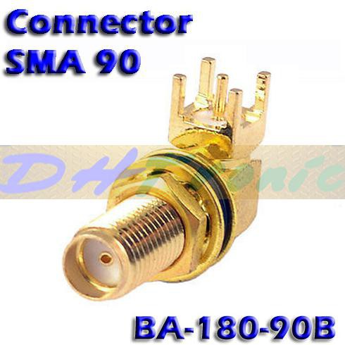 Jual Ba-180-90B Connector + Baut Female Sma Pcb 5Pin L Rpsma Rp-Sma ...