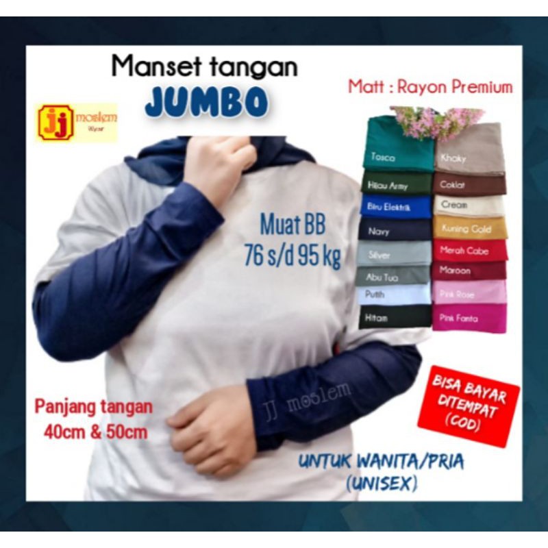 Jual Big Size Manset Tangan Jumbo Mangset Lengan Panjang Pria Dan ...