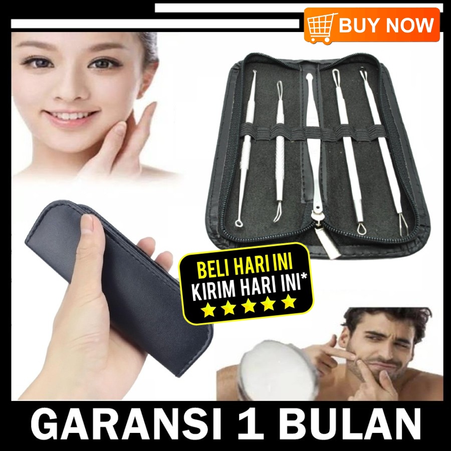 Jual Jarum jerawat komedo set alat pencet jerawat stainless pinset ...