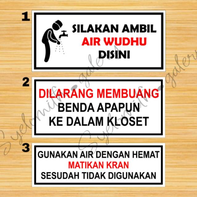 Jual STIKER WUDHU /STICKER KLOSET/ STIKER HEMAT AIR WATERPROOF | Shopee ...