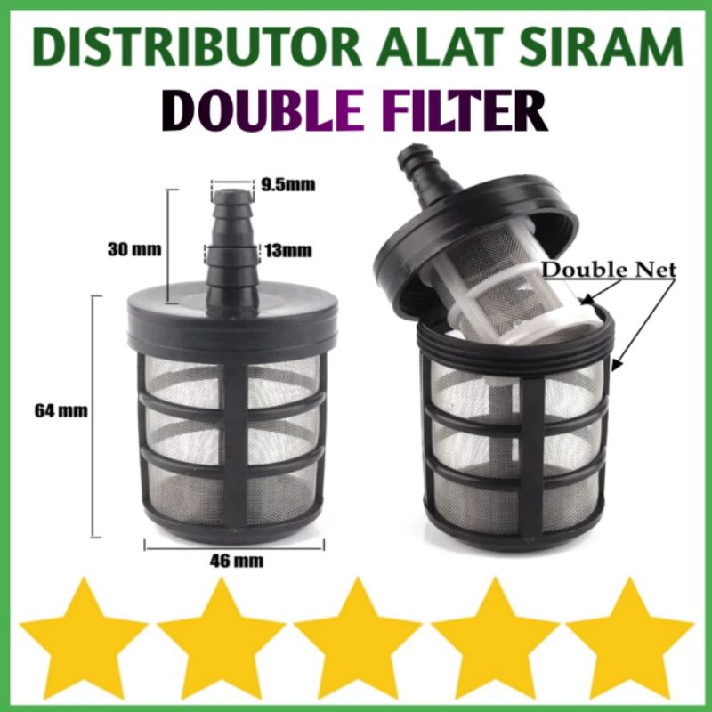 Jual DOUBLE FILTER SARINGAN AIR SELANG INPUT POMPA DC / VENTURI ...