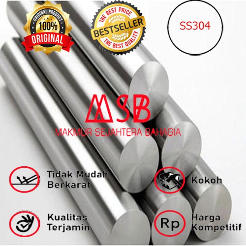Jual STAINLESS AS 20 MM SUS 304 - AS MONEL - ROUND BAR - AS STAINLESS - AS SHAFT - SMOOTH ROD ...