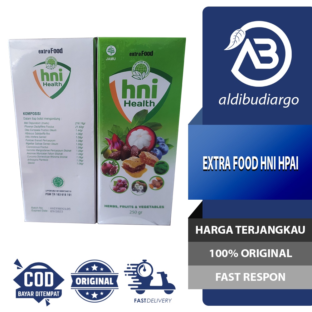 Jual EXTRA FOOD HPAI HNI HEALTH HERBAL BUAH SAYURAN SUPLEMEN VITAMIN ...