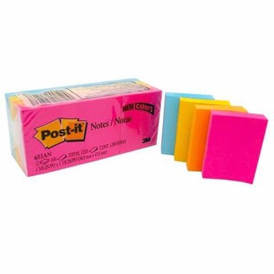 Jual Post it / Stick Note Warna - warni 653 merk 3M ( Isi 12 pad ...