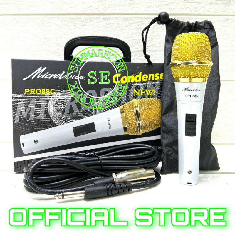 Jual mic kabel condenser micro voice pro 88c microphone condenser ...